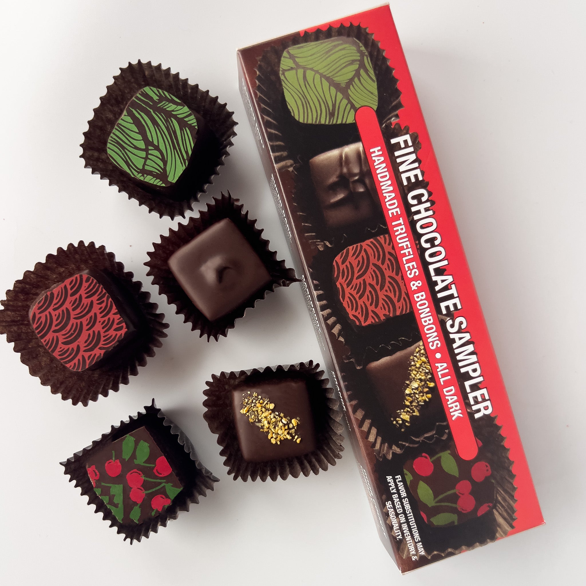 BONBONS / TRUFFLES - 05-piece Driftless Indulgence Dark Chocolate ...